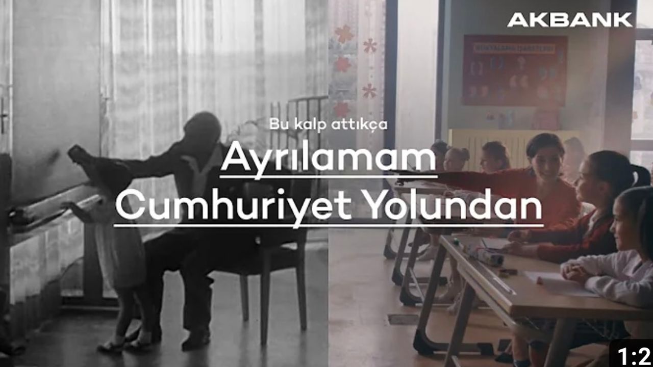 Akbank Atatürk reklam filmi! Ayrılmayız Cumhuriyet Yolundan büyük ...